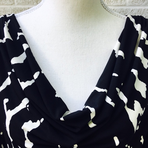 Calvin Klein | Tops | Calvin Klein Drape Neck Garphic Print Size M ...